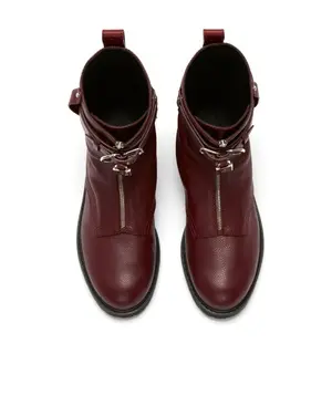J.W.ANDERSON Leather Ankle Boots With Padlock Detail