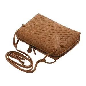 Bottega Veneta Woven Shoulder Bag - Camel-colored