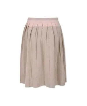 Chloé Pleated A-line Skirt With Logo Detail