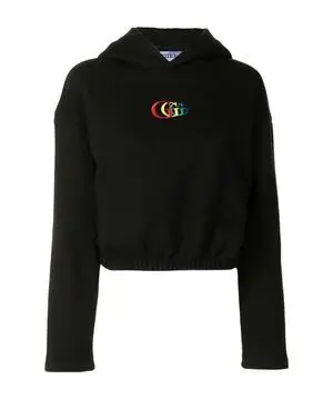 XOXOGOODBOY Cropped Hoodie With Embroidered Logo