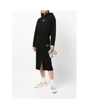 XOXOGOODBOY Cropped Hoodie With Embroidered Logo