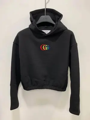 XOXOGOODBOY Cropped Hoodie With Embroidered Logo