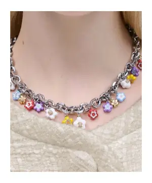 Marc Jacobs Wild Daisy Enamel Charm Necklace