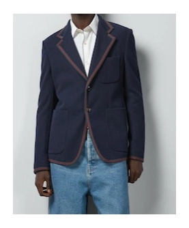 Gucci Web Detailed Jersey Jacket - Black