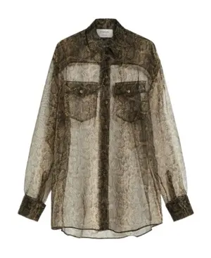 Sportmax Snake Print Long Sleeve Shirt