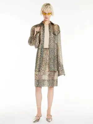 Sportmax Snake Print Long Sleeve Shirt