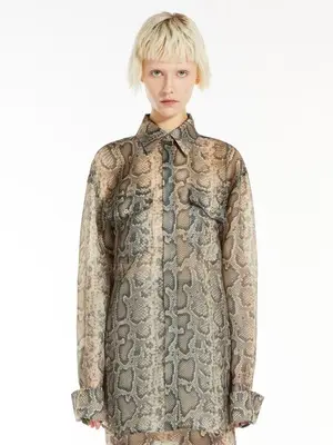 Sportmax Snake Print Long Sleeve Shirt
