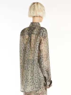 Sportmax Snake Print Long Sleeve Shirt