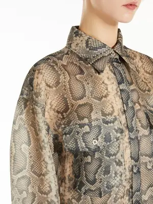 Sportmax Snake Print Long Sleeve Shirt