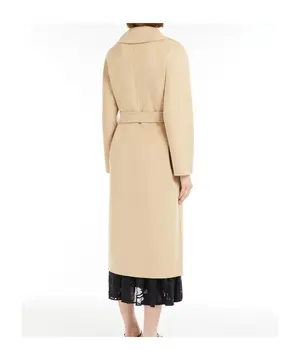 Max Mara Belted Long-sleeved Coat - Sand-colored