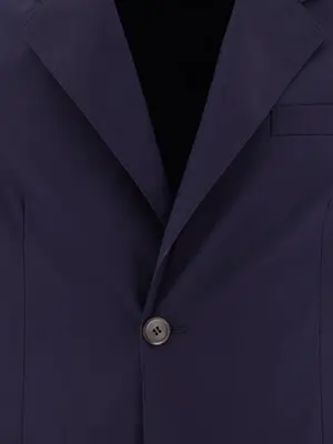 Prada Single-breasted Cotton Blend Jacket - Black