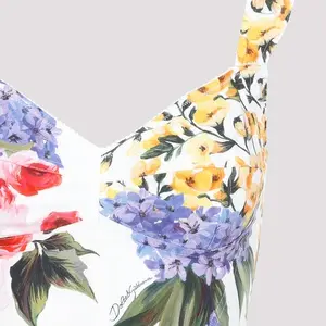 Dolce & Gabbana Garden Floral Print Mini Corset Dress