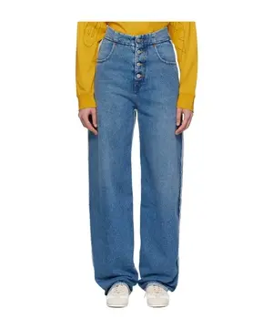 MAISON MARGIELA Logo Patch High-waist Jeans
