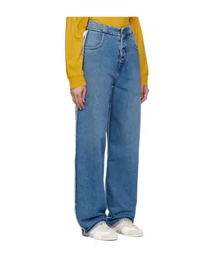 MAISON MARGIELA Logo Patch High-waist Jeans