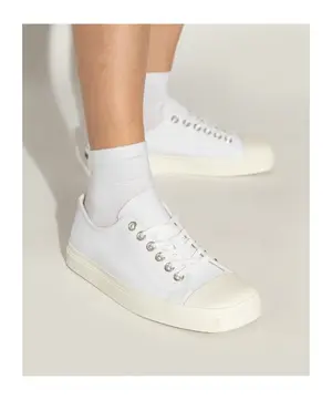Moschino Square-toe Low-top Sneakers - White