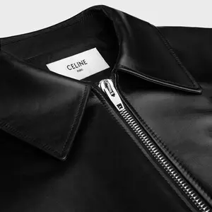 Celine Teddy Jacket In Calfskin - Black