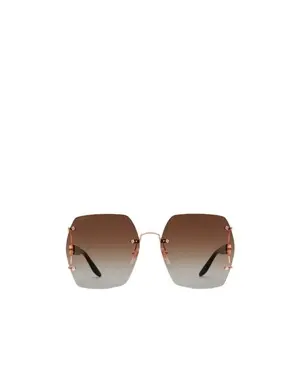 Gucci Gucci Geometric Rimless Sunglasses Brown