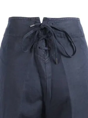 Aspesi High-waisted Straight-leg Trousers With Drawstring Detail