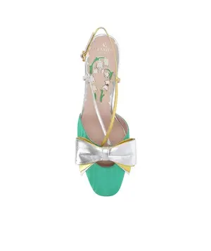 Valentino Garavani Round Toe Bow Detail Low Heel Slingbacks