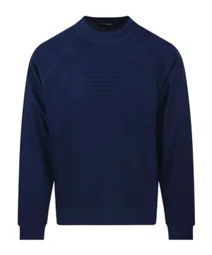 Emporio Armani Crewneck Sweatshirt With Embossed Logo