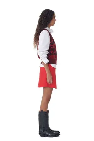 GANNI Shiny Corduroy Mini Skirt