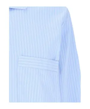 TEKLA Long Sleeved Pinstriped Poplin Pajama Shirt