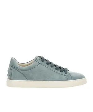 TOD'S Tod's Round Toe Logo Detail Lace-Up Sneakers Cromo