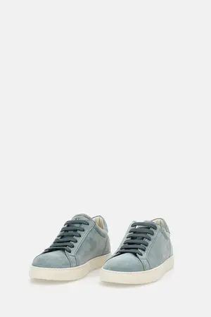 TOD'S Round Toe Logo Detail Lace-up Sneakers - Cromo