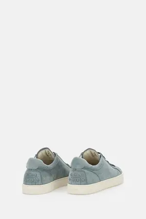 TOD'S Round Toe Logo Detail Lace-up Sneakers - Cromo