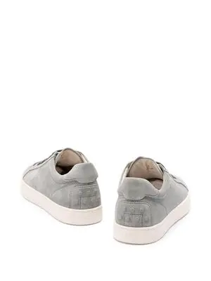 TOD'S Round Toe Logo Detail Lace-up Sneakers - Gray