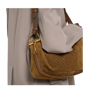 Gucci Half Horsebit Large Shoulder Bag - Brown