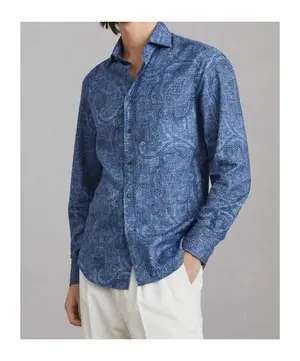 Brunello Cucinelli Patterned Jacquard Buttoned Shirt