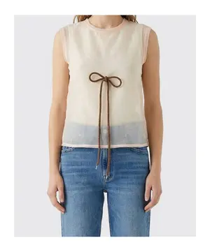 Simone Rocha Sleeveless Top With Bow Detail - Nude