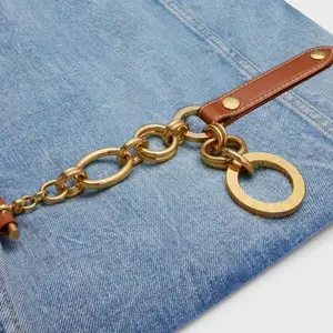 Celine Classic Fit Denim Jacket With Triomphe Buttons - No