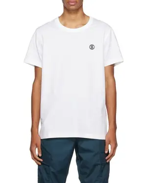 Burberry Logo Embroidered Crewneck T-shirt - White