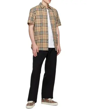 Burberry Logo Embroidered Crewneck T-shirt - White