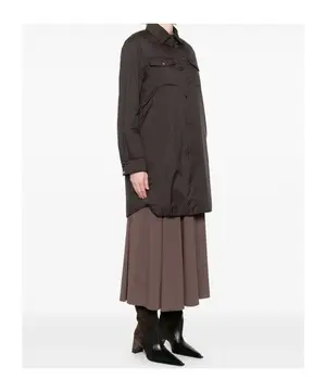 Herno Quilted Button-down Shirt Coat - Black