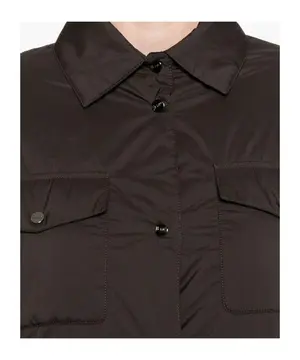 Herno Quilted Button-down Shirt Coat - Black