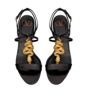 Valentino Garavani Snake Embellished High-heeled Sandals