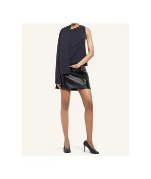 COURREGES Oblique Vinyl Mini Skirt