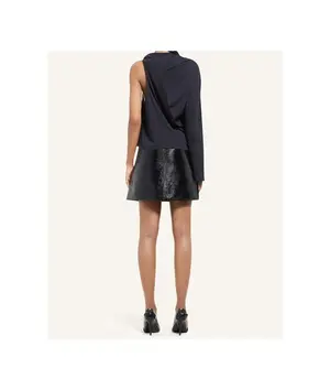 COURREGES Oblique Vinyl Mini Skirt