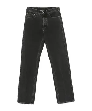MAISON MARGIELA Straight-leg Jeans With Single-stitch Logo Detail - Black
