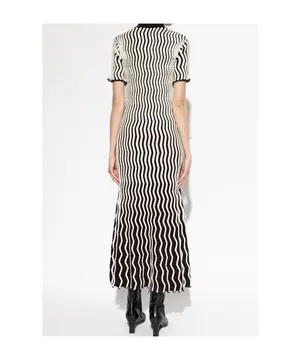 Bottega Veneta Two-toned Striped Knit Maxi Dress