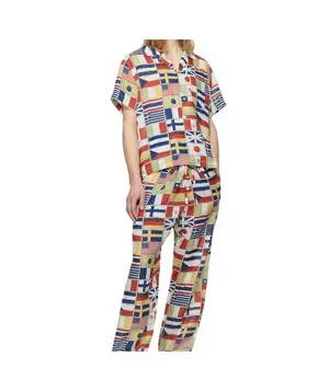 BODE Flag-print Linen Shirt - Multicolor