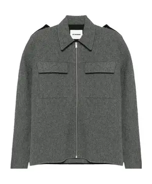 JIL SANDER Textured Zipped Shirt