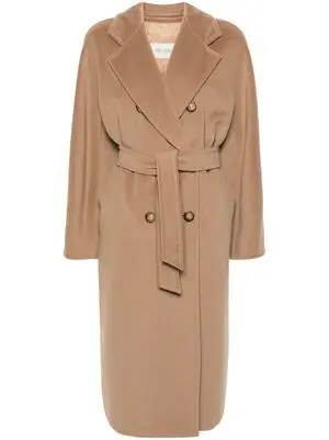 Max Mara Double-breasted Belted Coat - Camel