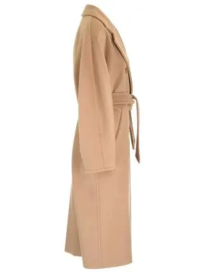 Max Mara Double-breasted Belted Coat - Camel