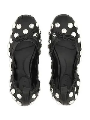 Hogan Studded Ballerina Flats