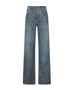 Gucci Gg Jacquard Denim Jeans