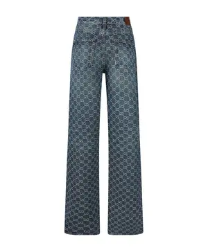 Gucci Gg Jacquard Denim Jeans